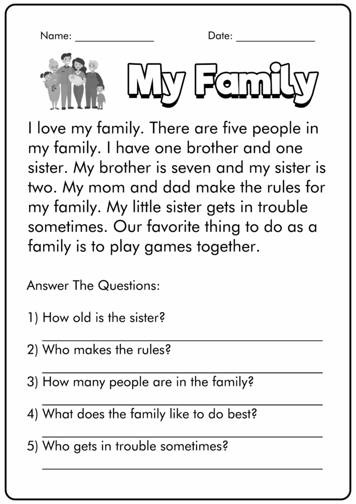 Grade 1 Reading Comprehension Worksheets Pdf - Reading Comprehension ...