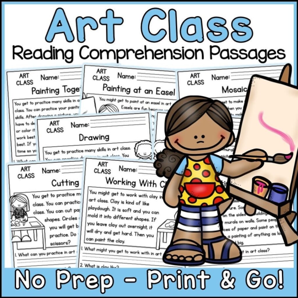 Artists Reading Comprehension Worksheets - Reading Comprehension Worksheets