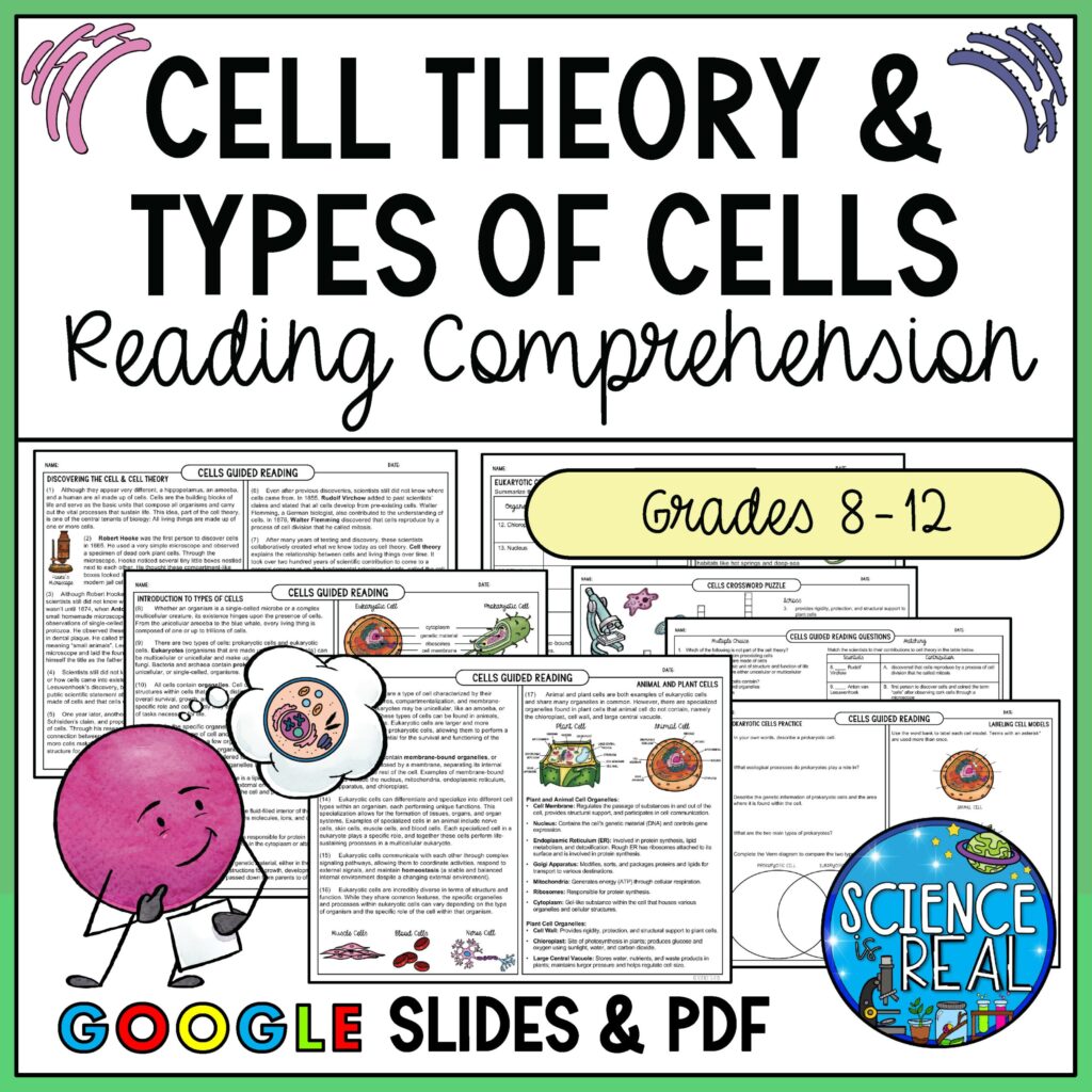 Cells Reading Comprehension Worksheets Answer Key - Reading ...