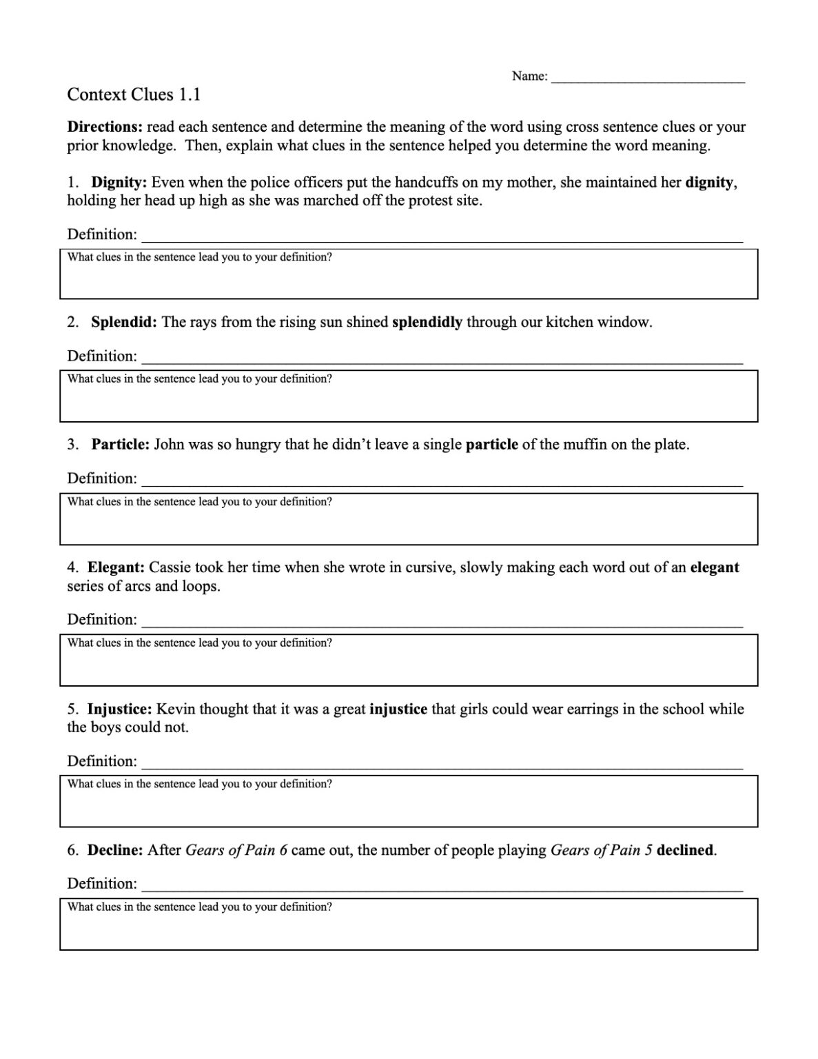 Reading Comprehension Context Clues Worksheets Pdf - Reading Comprehension Worksheets
