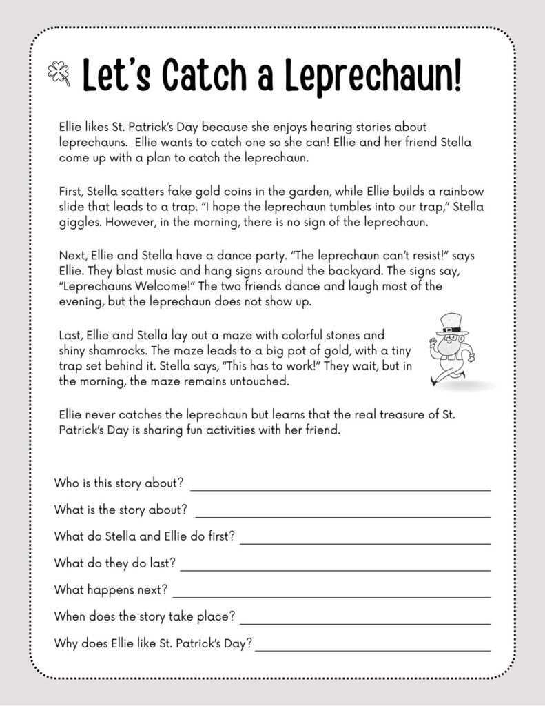 Reading Comprehension Worksheets For Speech Therapy - Reading ...