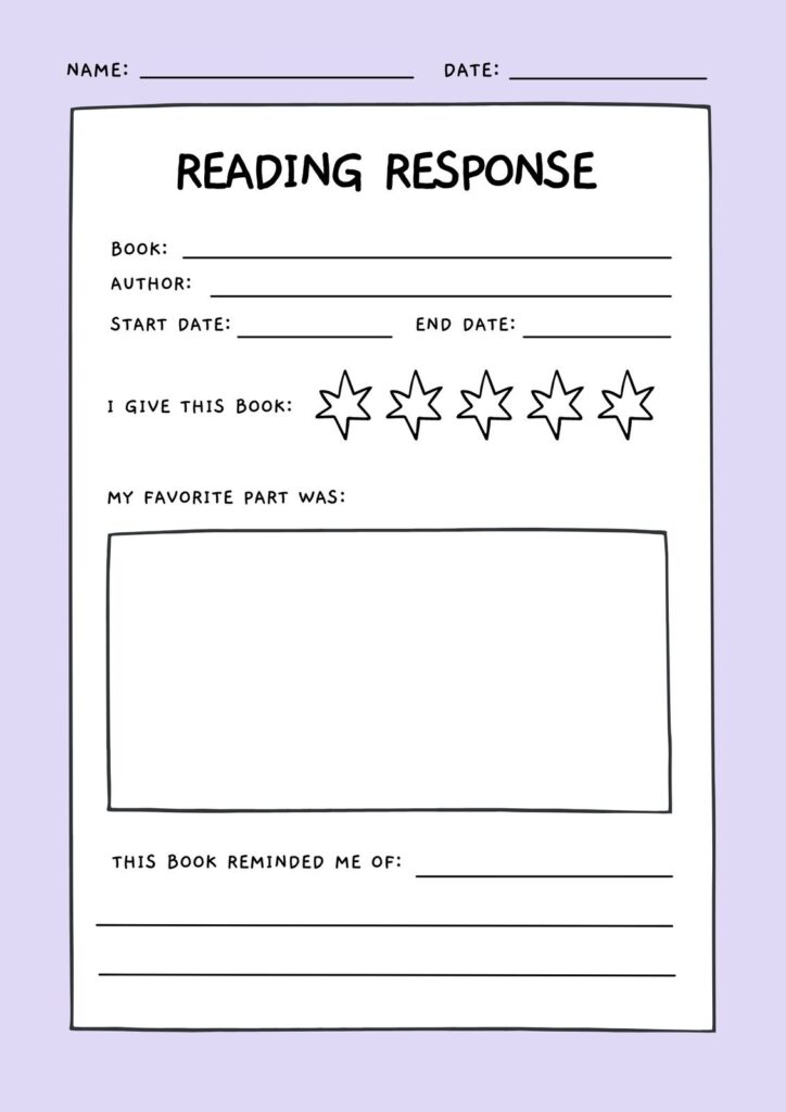 Reading Comprehension Template Worksheets - Reading Comprehension ...