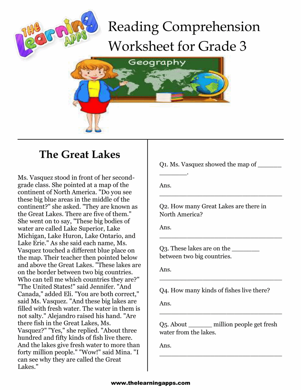 Fun Third Grade Reading Comprehension Worksheets - Reading ...