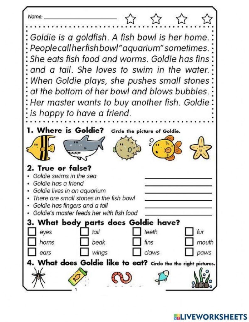 Grade 3 Reading Comprehension Live Worksheet - Reading Comprehension ...