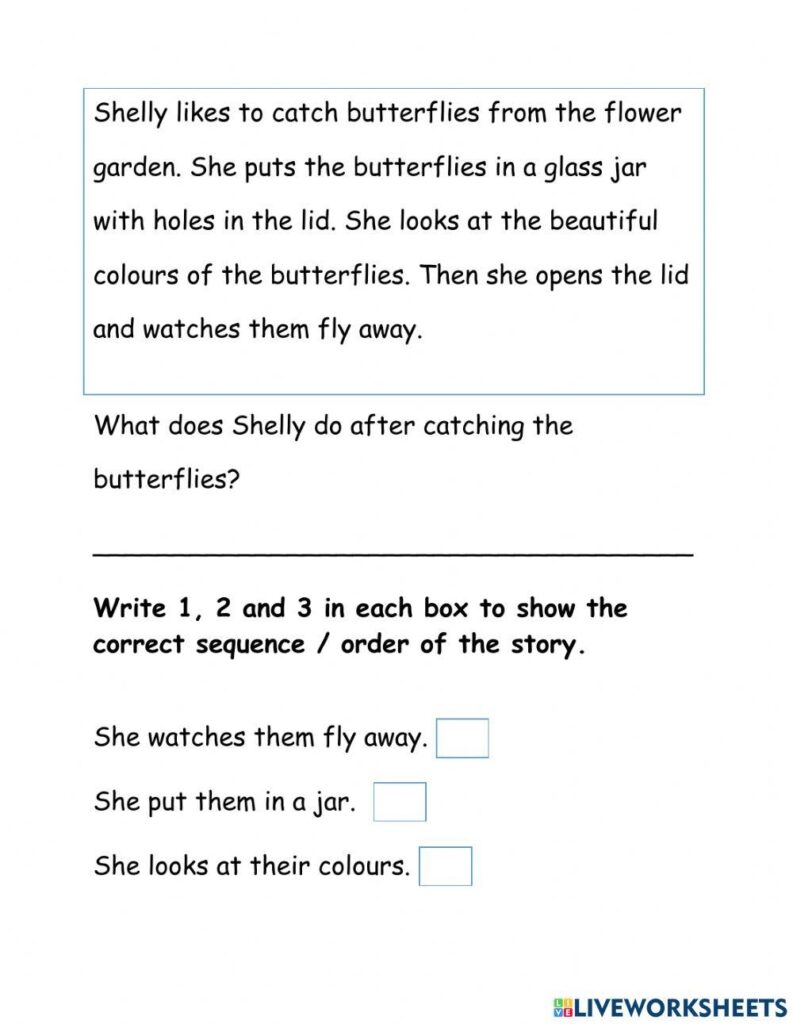 Reading Comprehension Sequencing Worksheets 2nd Grade - Reading ...