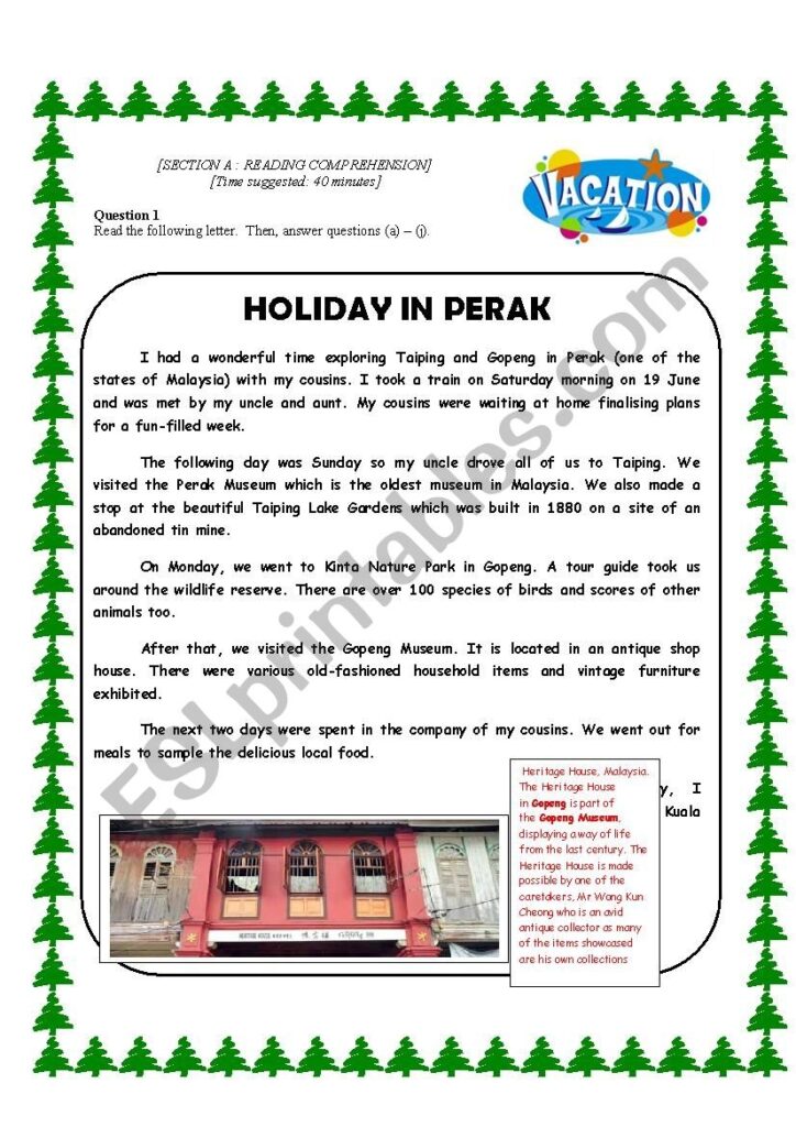 Free Holiday Reading Comprehension Worksheets - Reading Comprehension ...