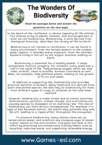 Reading Comprehension Worksheets Ecosystems - Reading Comprehension ...