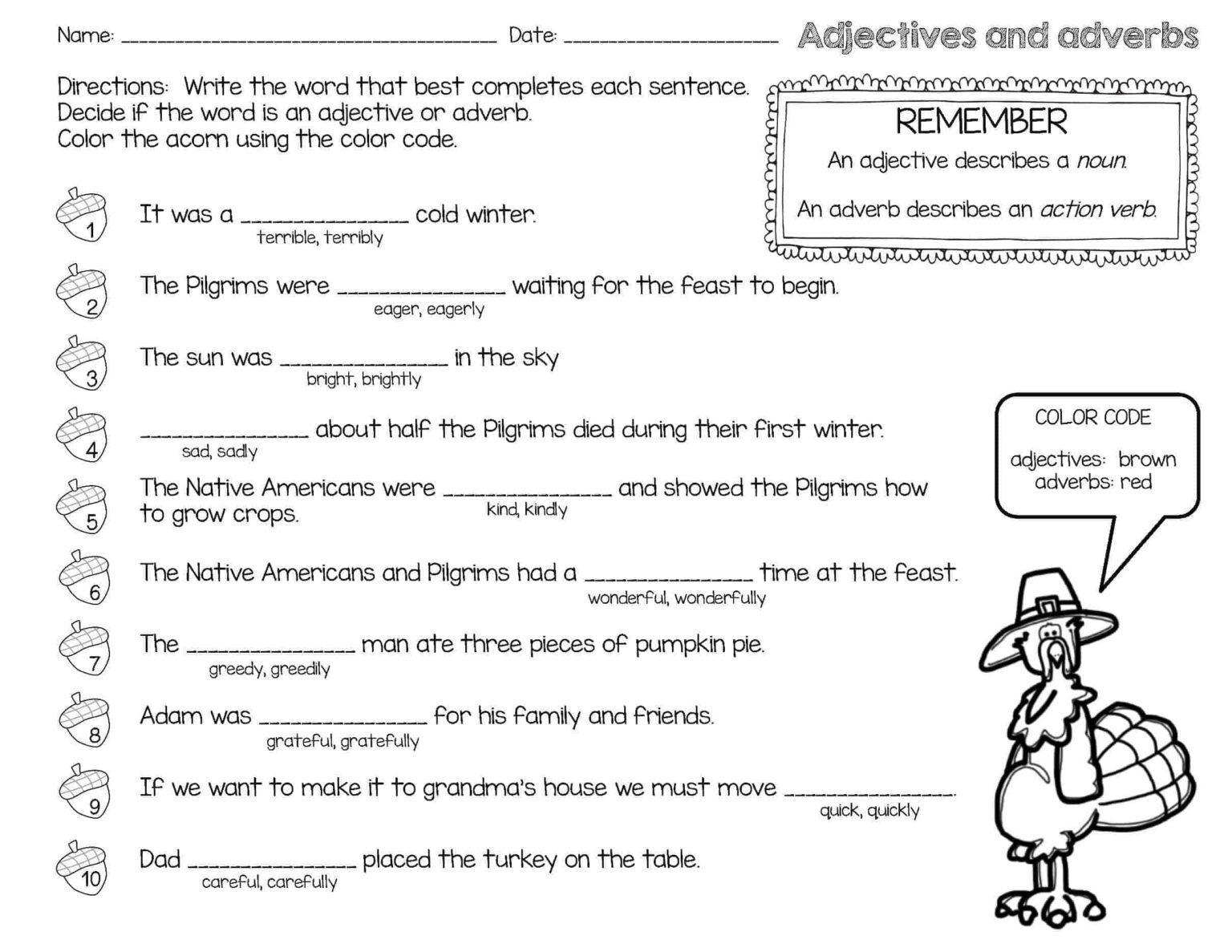 Thanksgiving Reading Comprehension Worksheets Middle School - Reading ...