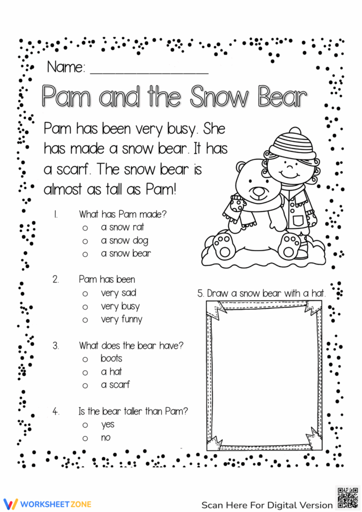 Snowman Reading Comprehension Worksheets - Reading Comprehension Worksheets