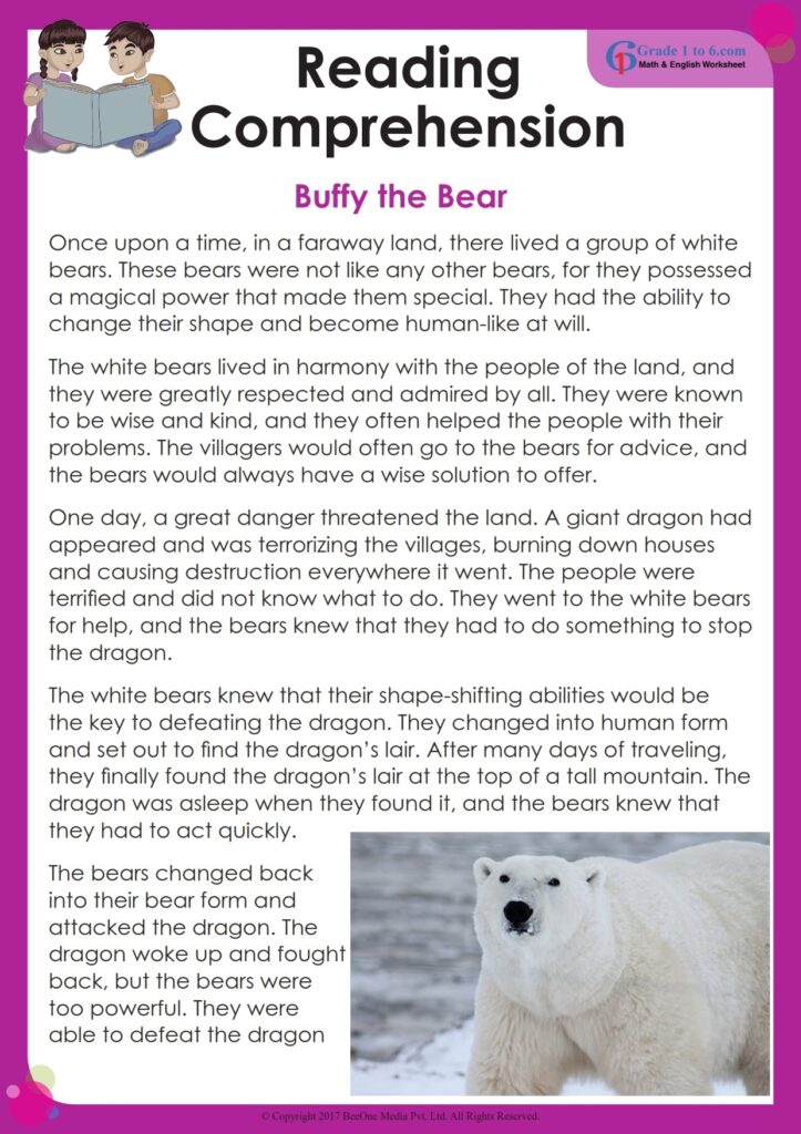 Year 4 Reading Comprehension Worksheets - Reading Comprehension Worksheets