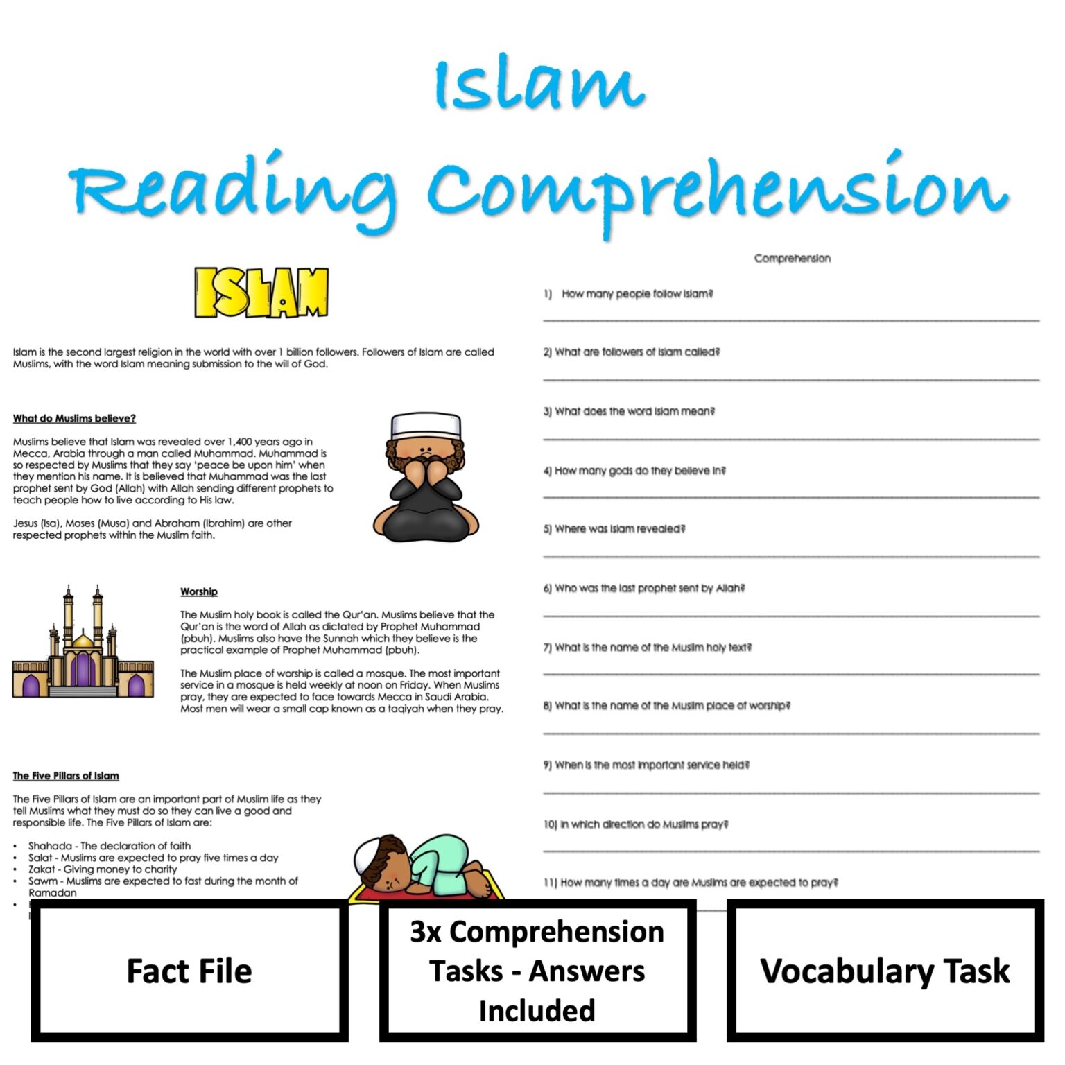 Islam Reading Comprehension Worksheet Pdf - Reading Comprehension ...