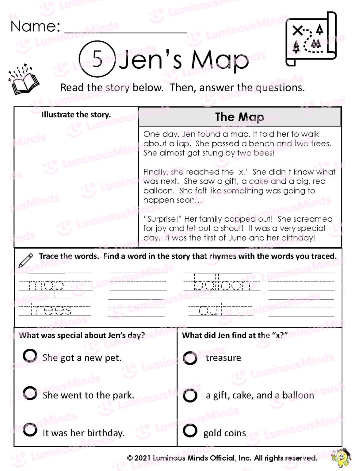 Story Map Reading Comprehension Worksheets - Reading Comprehension ...