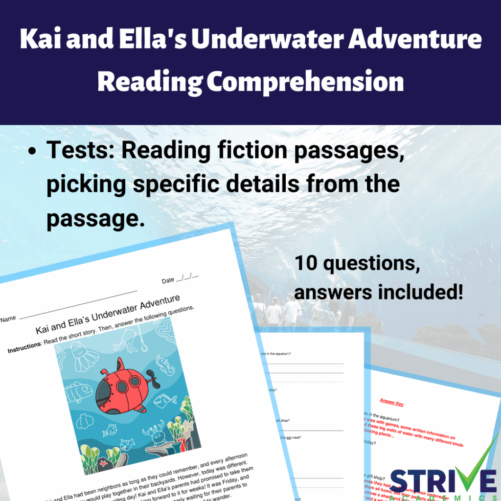 Adventure Reading Comprehension Worksheets - Reading Comprehension ...
