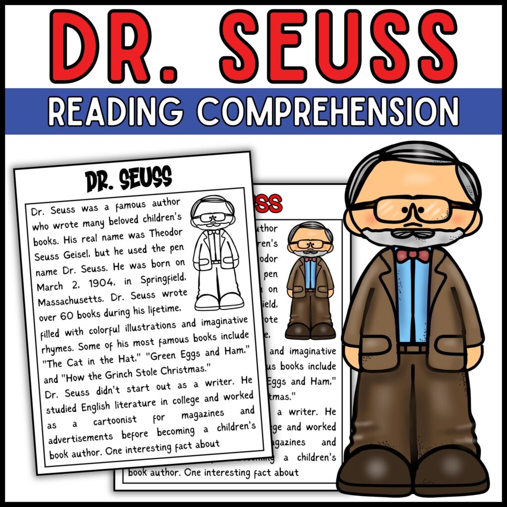 Dr. Seuss Reading Comprehension Worksheet - Reading Comprehension ...