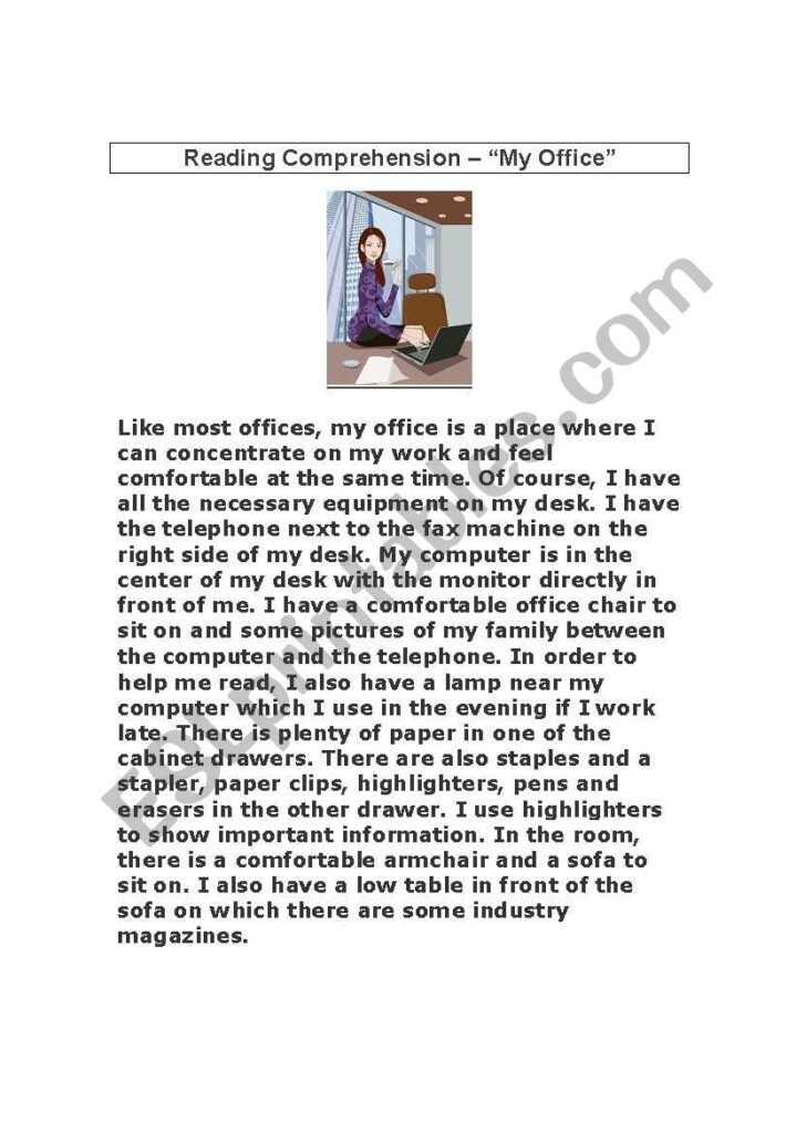 Prepositions Reading Comprehension Worksheets - Reading Comprehension ...