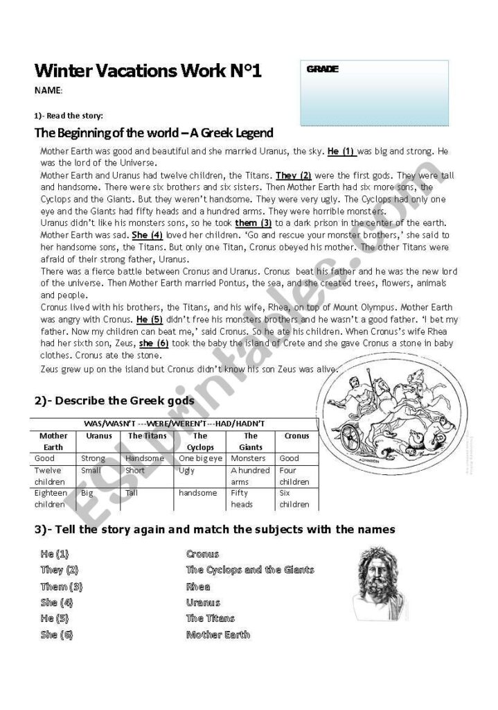 Myth Reading Comprehension Worksheets - Reading Comprehension Worksheets