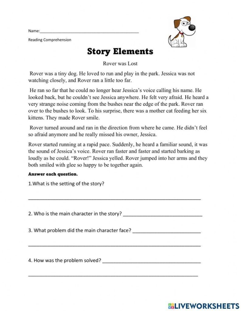 Story Elements Reading Comprehension Worksheets Pdf - Reading Comprehension Worksheets