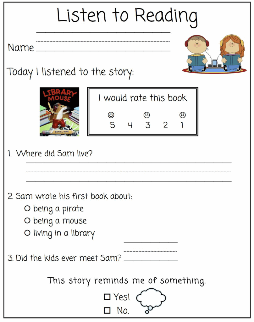 Reading And Listening Comprehension Worksheets - Reading Comprehension ...